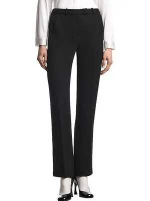 Emporio Armani Textured Trousers - Solid Black