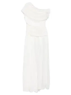 Simkhai Draped One-shoulder Dress - White