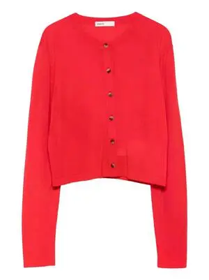 Khaite Brieta Cardigan Red