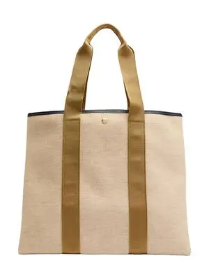 Rue De Verneuil Traversée L Linen Tote Bag - Beige