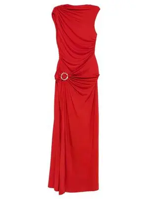 Simkhai Blaine Draped Maxi Dress - Red