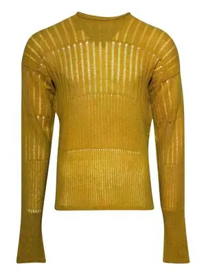 Rick Owens Ribbed-knit Jumper - Yellow