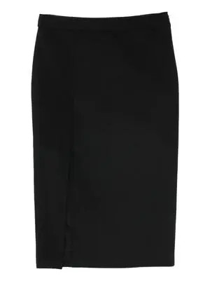 DONDUP Side-split Pencil Midi Skirt - Black