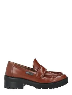 LE SILLA Glossed-leather Loafers - Brown