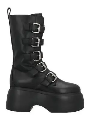 LE SILLA Leather Buckled Boots - Black