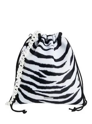 Save My Bag Zebra-print Bucket Bag - White