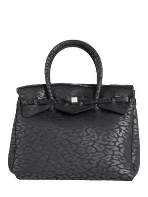 Save My Bag Leopard-print Scuba Tote - Black