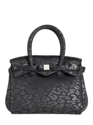 Save My Bag Leopard-print Scuba Tote - Black