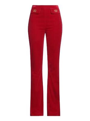Elisabetta Franchi Flared Velvet Pants - Red