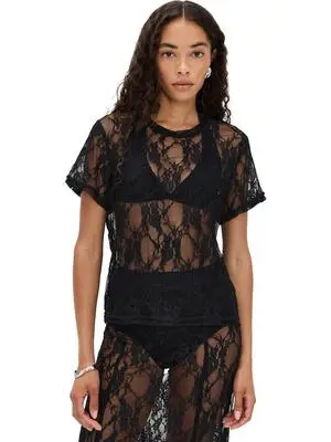 LE BOP Lace Tee - Black