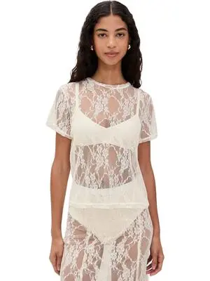 LE BOP Lace Tee - Ivory