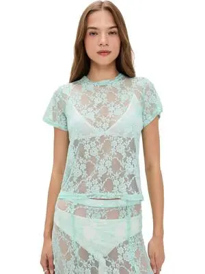 LE BOP Lace Tee - Mint