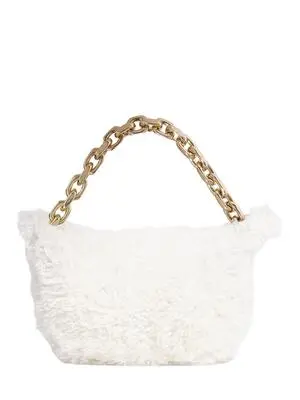 Fabiana Filippi Small Shearling Shoulder Bag - Ivory