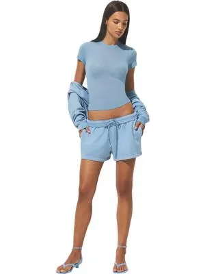 SKIMS Sheer Rib T-Shirt Blue Bell