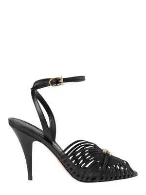 FERRAGAMO Sandal With Gancini Detail - Black