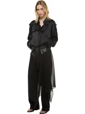 Helmut Lang Scarf Trench - Black