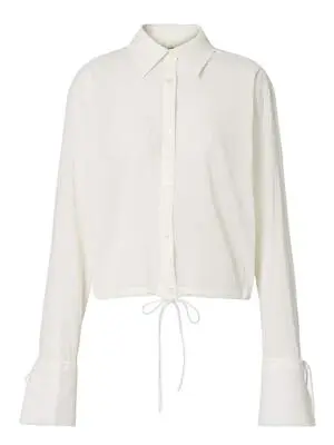 TOTEME Cropped Cotton Shirt - White