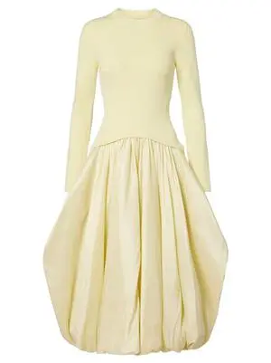 Simkhai Izzy Taffeta Midi Dress - Yellow