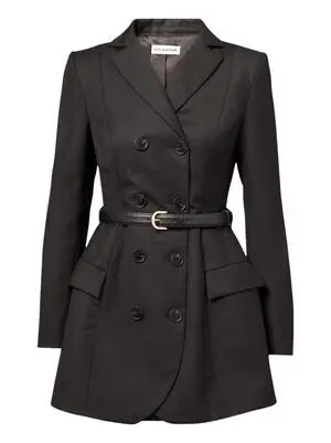 SELF-PORTRAIT Belted Blazer Dress - Black