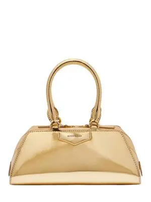 Givenchy Antigona East-West Mini Leather Tote Bag Gold