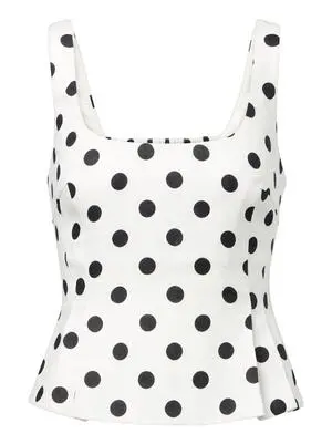 Posse Rosalie Polka-dot Linen Top - Multicoloured