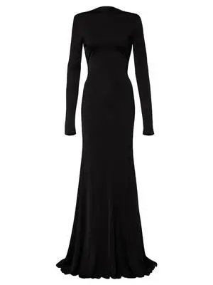 David Koma Gathered Jersey Gown - Black
