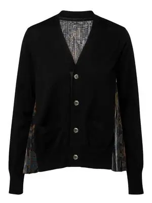 Sacai Cotton Tulle Cardigan - Blue