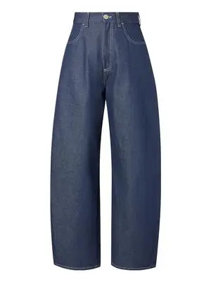 RÓHE High-rise Barrel-leg Jeans - Blue