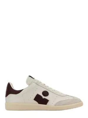 Isabel Marant Bryce Leather Sneakers With Suede Inserts - Beige