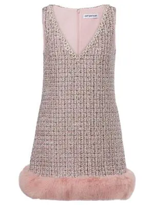 SELF-PORTRAIT Sequined Minidress - Pink