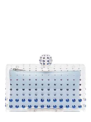 AQUAZZURA Tequila Mini Embellished Clutch - Transparent