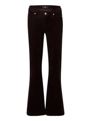 7 For All Mankind Twisted Dojo Tailorless Corduroy Flared Pants - Brown
