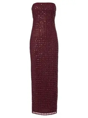 Remain Birger Christensen Beaded Maxi Dress - Red