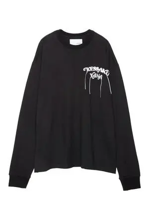 YOSHIOKUBO Graphic-print Long-sleeve T-shirt - Black