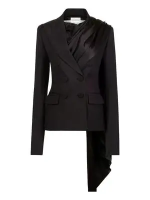Nina Ricci Draped Scarf Blazer - Black