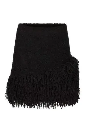 Nina Ricci Fringed Mini Skirt - Black