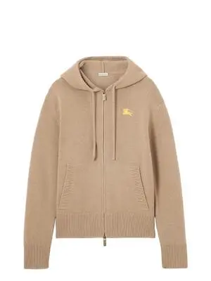Burberry Cashmere And Wool-blend Hoodie - Neutrals