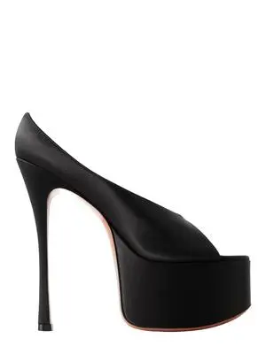 Amina Muaddi Anok Platform Sandals - Black