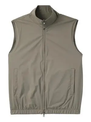 Loro Piana Slim-fit Reversible Windwish™ Twill And Wool Gilet - Green