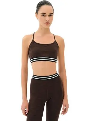 Splits59 Cali Active Rib Bra Heather Dark Chocolate