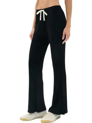 Splits59 Ribbed Flare Lounge Pant - Black