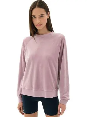 Splits59 Joy Velour Crewneck Blush