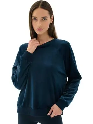 Splits59 Joy Velour Crewneck - Indigo