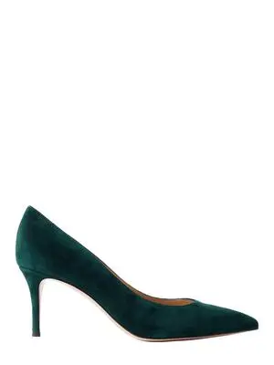 GIANVITO ROSSI Gianvito 70 Suede Pumps Dark Green