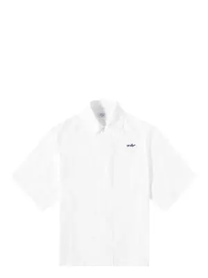Off-White Embroidered Short-sleeve Shirt - White