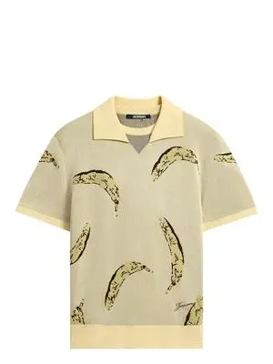 Jacquemus Le Polo Marino 'banana Jacquard - Yellow