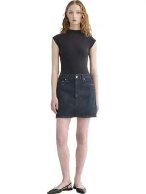 Everlane Denim Mini Skirt - Dark Indigo