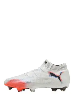 PUMA Future 8 Ultimate Firm Ground Soccer Cleats White- Black-glowing Red