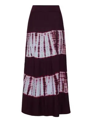 Cara Cara Lilith Tie-dye Knit Skirt - Wine Sky Tie Dye