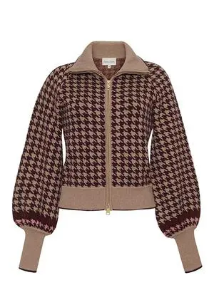 Cara Cara Lyss Houndstooth Jacket - Houndstooth Multi Taupe